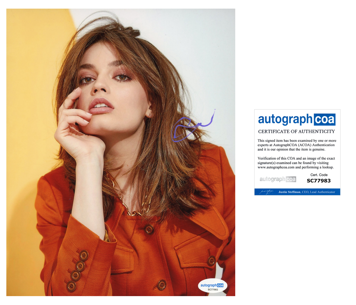Emma Mackey Sexy Signed Autograph 8x10 Photo ACOA | Outlaw Hobbies Authentic Autographs