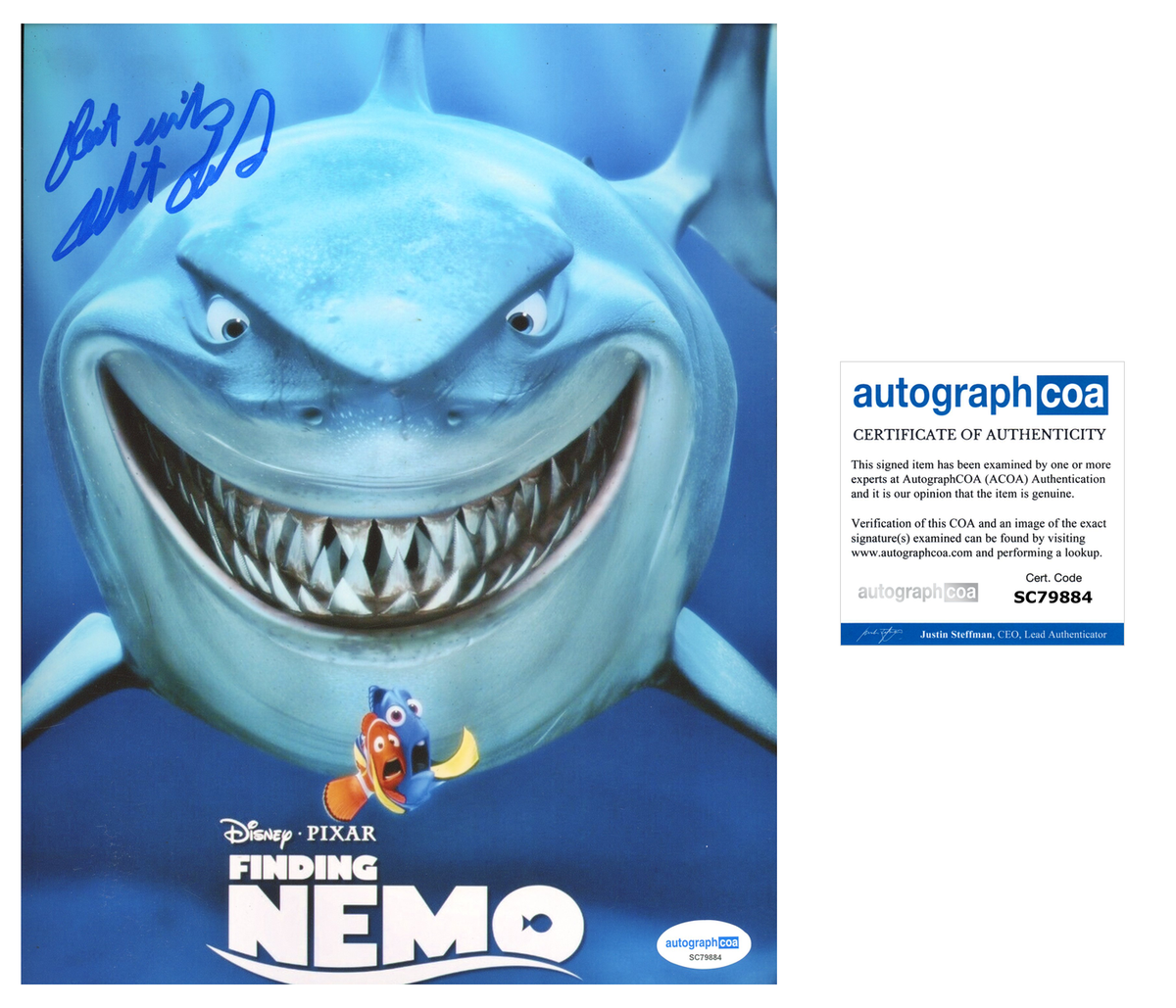 Albert Brooks Finding Nemo Signed Autograph 8x10 Photo ACOA | Outlaw Hobbies Authentic Autographs