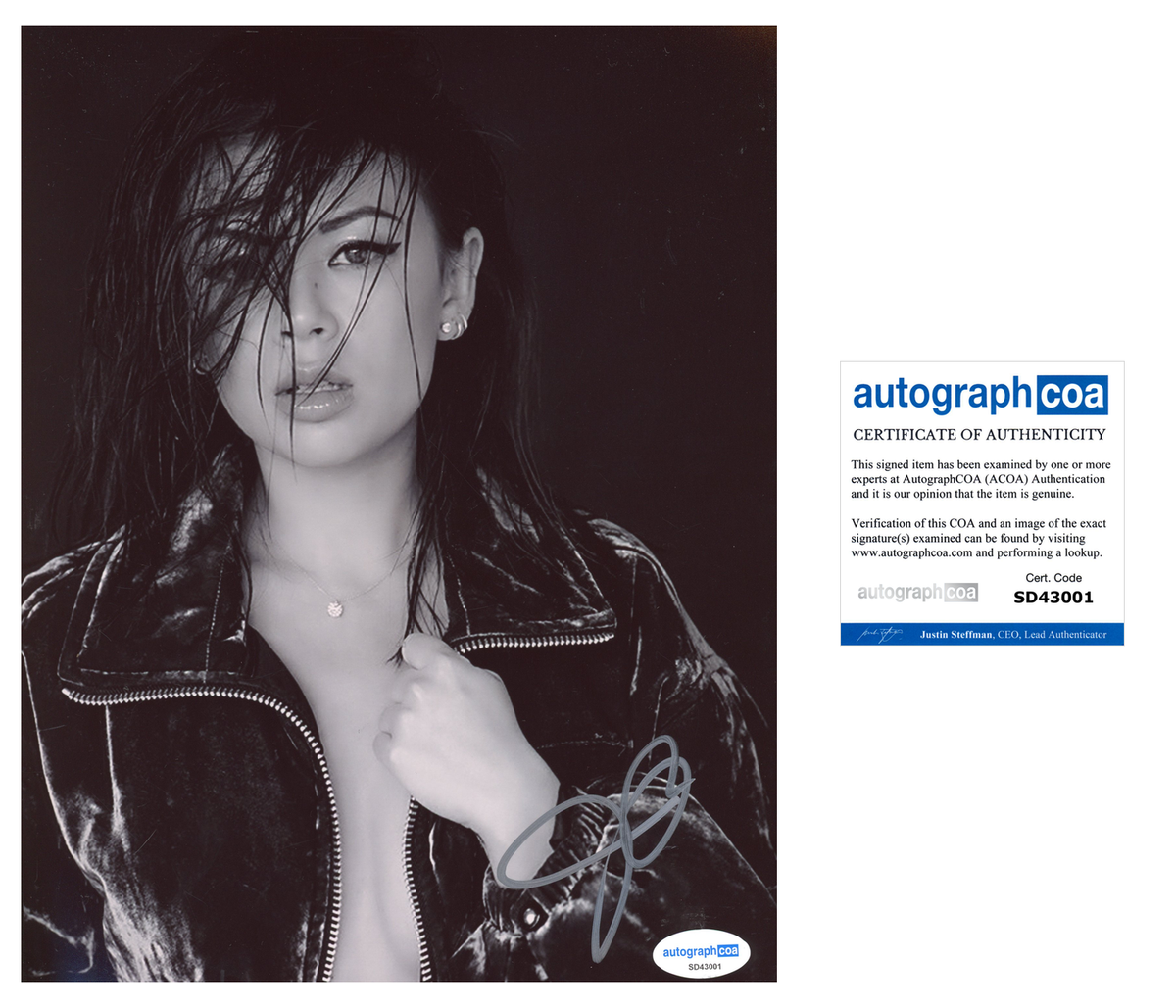 Janel Parrish Sexy Signed Autograph 8x10 Photo Acoa Outlaw Hobbies Authentic Autographs