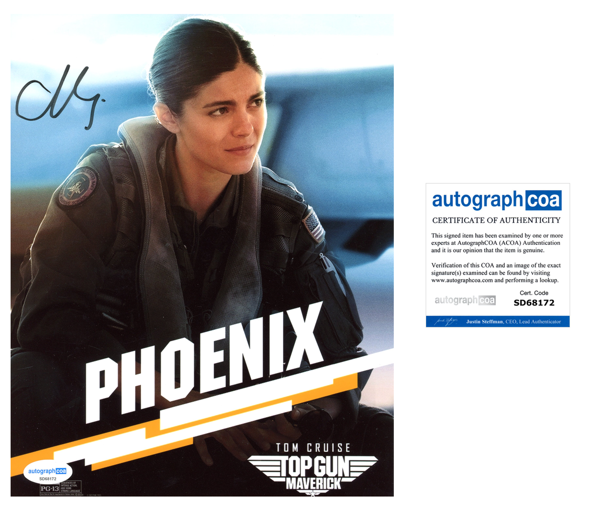 Monica Barbaro Top Gun Signed Autograph 8x10 Photo Outlaw Hobbies