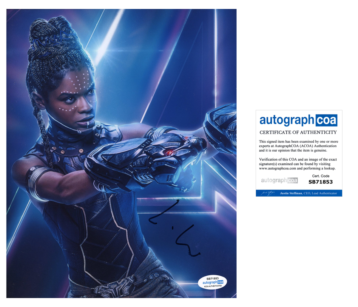 Letitia Wright Black Panther Signed Autograph 8x10 Photo ACOA | Outlaw Hobbies Authentic Autographs