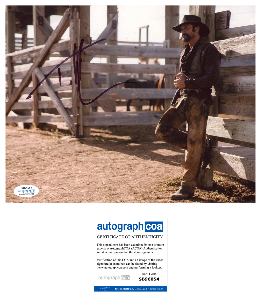 Tim McGraw 1883 Signed Autograph 8x10 Photo ACOA | Outlaw Hobbies Authentic Autographs