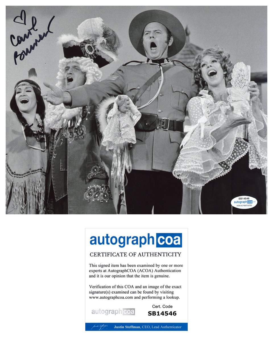 Carol Burnett Signed Autograph 8x10 Photo ACOA | Outlaw Hobbies ...