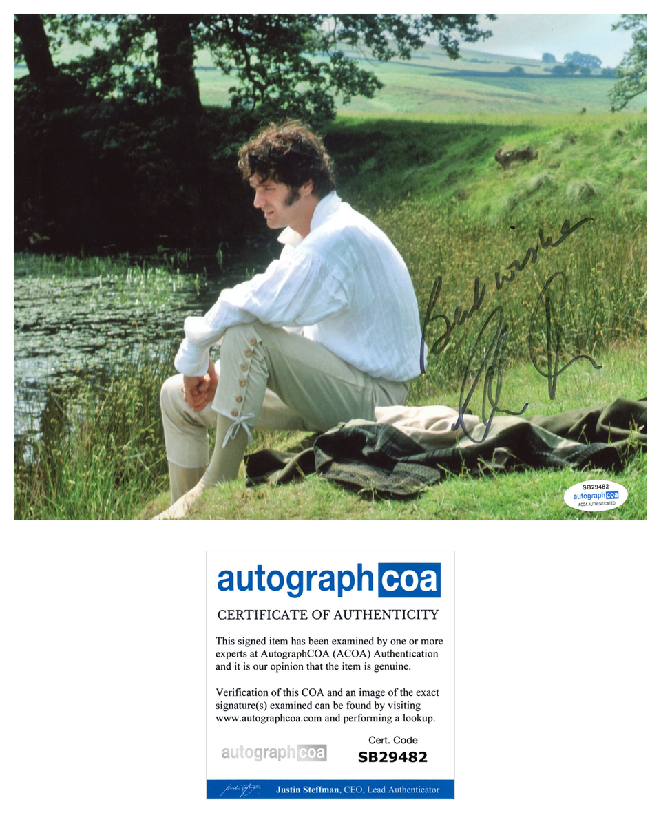 Colin Firth Pride Prejudice Signed Autograph 8x10 Photo ACOA | Outlaw ...