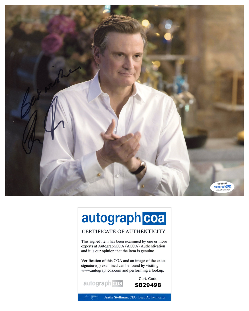 Colin Firth Mamma Mia Signed Autograph 8x10 Photo ACOA | Outlaw Hobbies ...