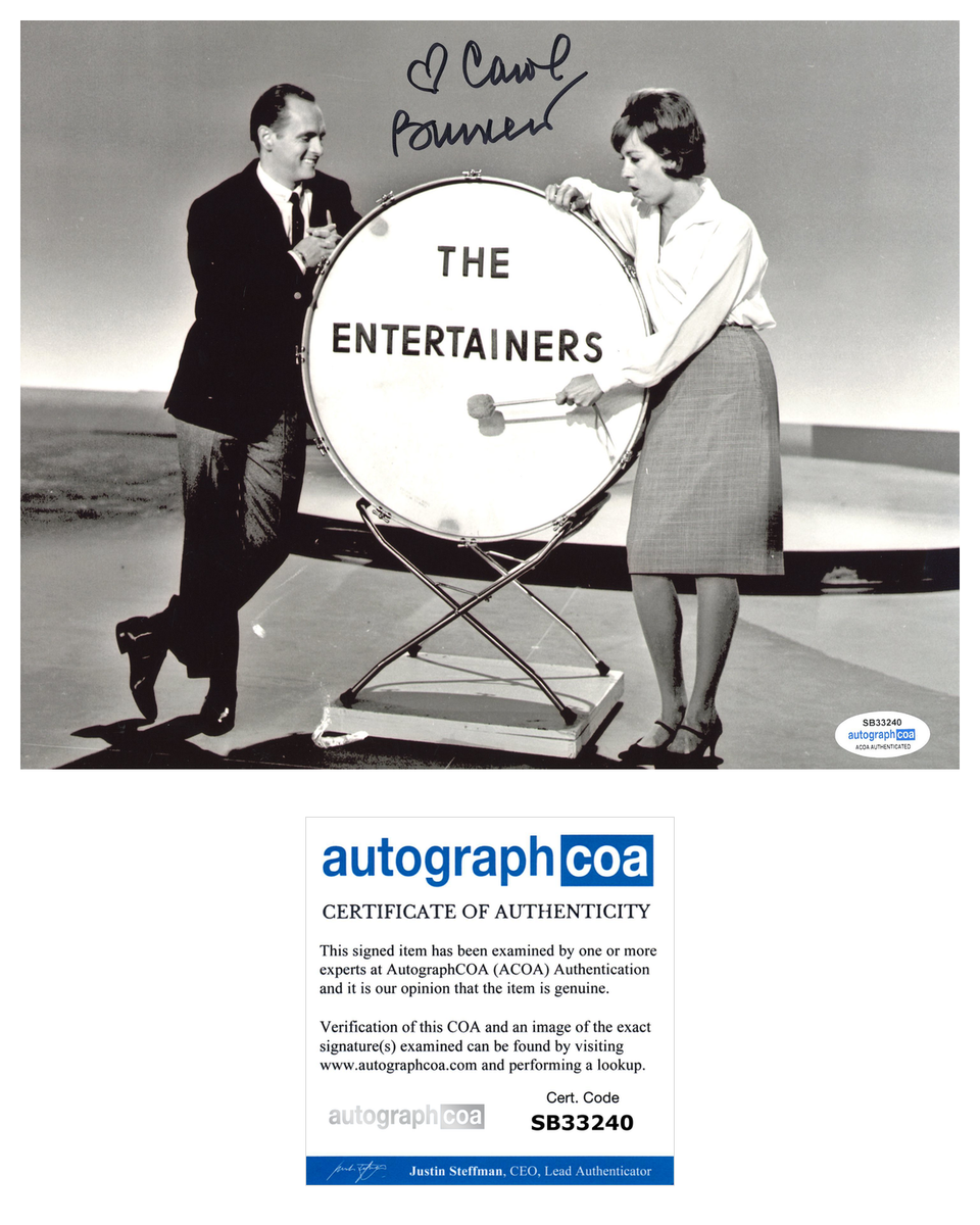 Carol Burnett Signed Autograph 8x10 Photo ACOA | Outlaw Hobbies ...