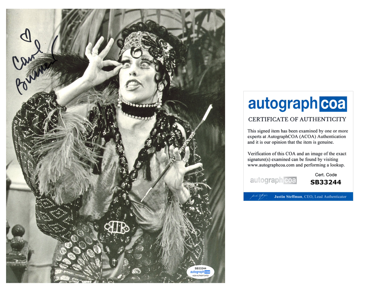 Carol Burnett Signed Autograph 8x10 Photo ACOA | Outlaw Hobbies ...
