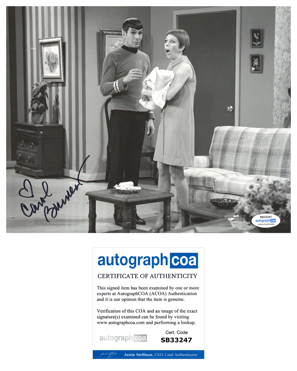 Carol Burnett Signed Autograph 8x10 Photo ACOA | Outlaw Hobbies ...