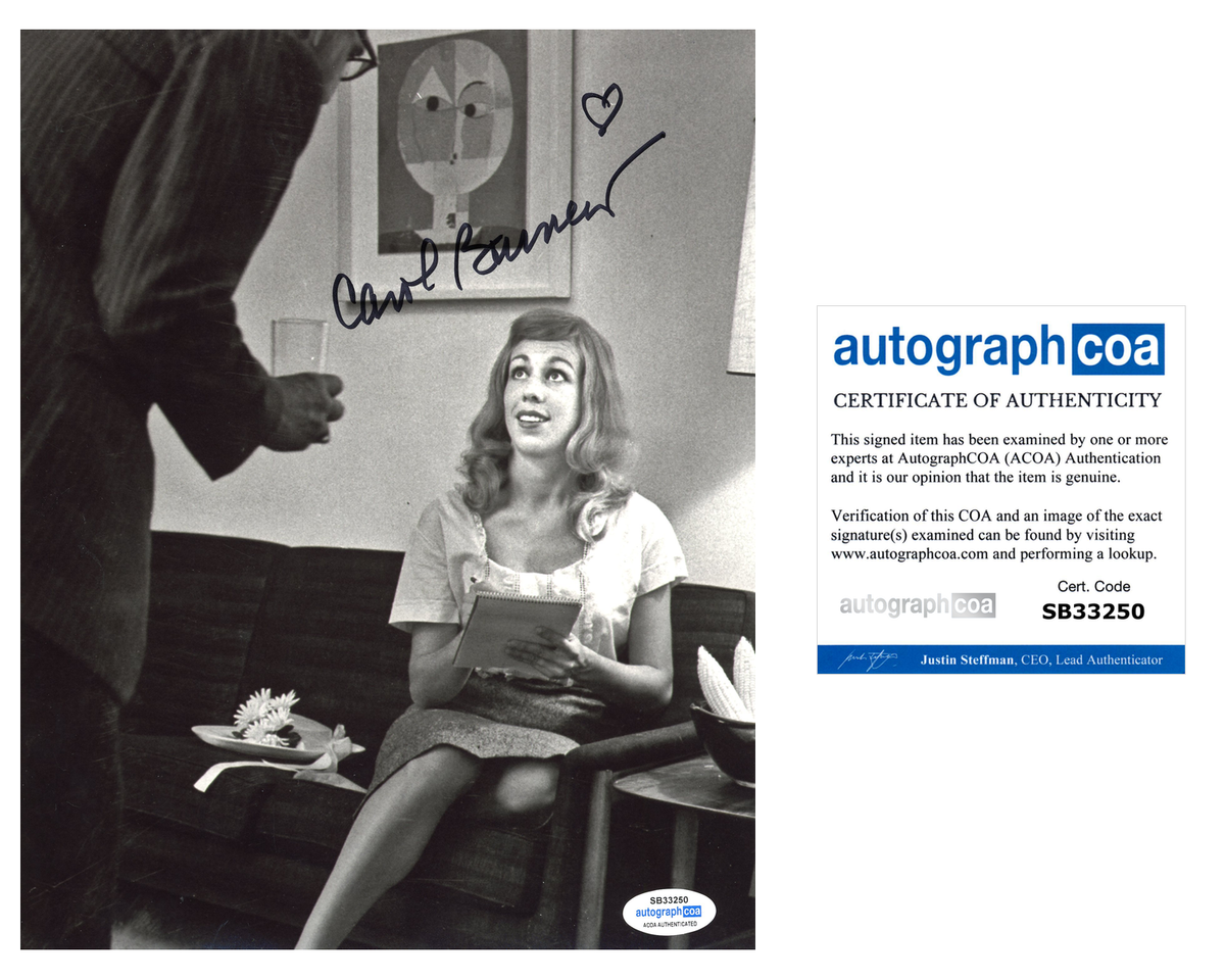Carol Burnett Signed Autograph 8x10 Photo ACOA | Outlaw Hobbies ...