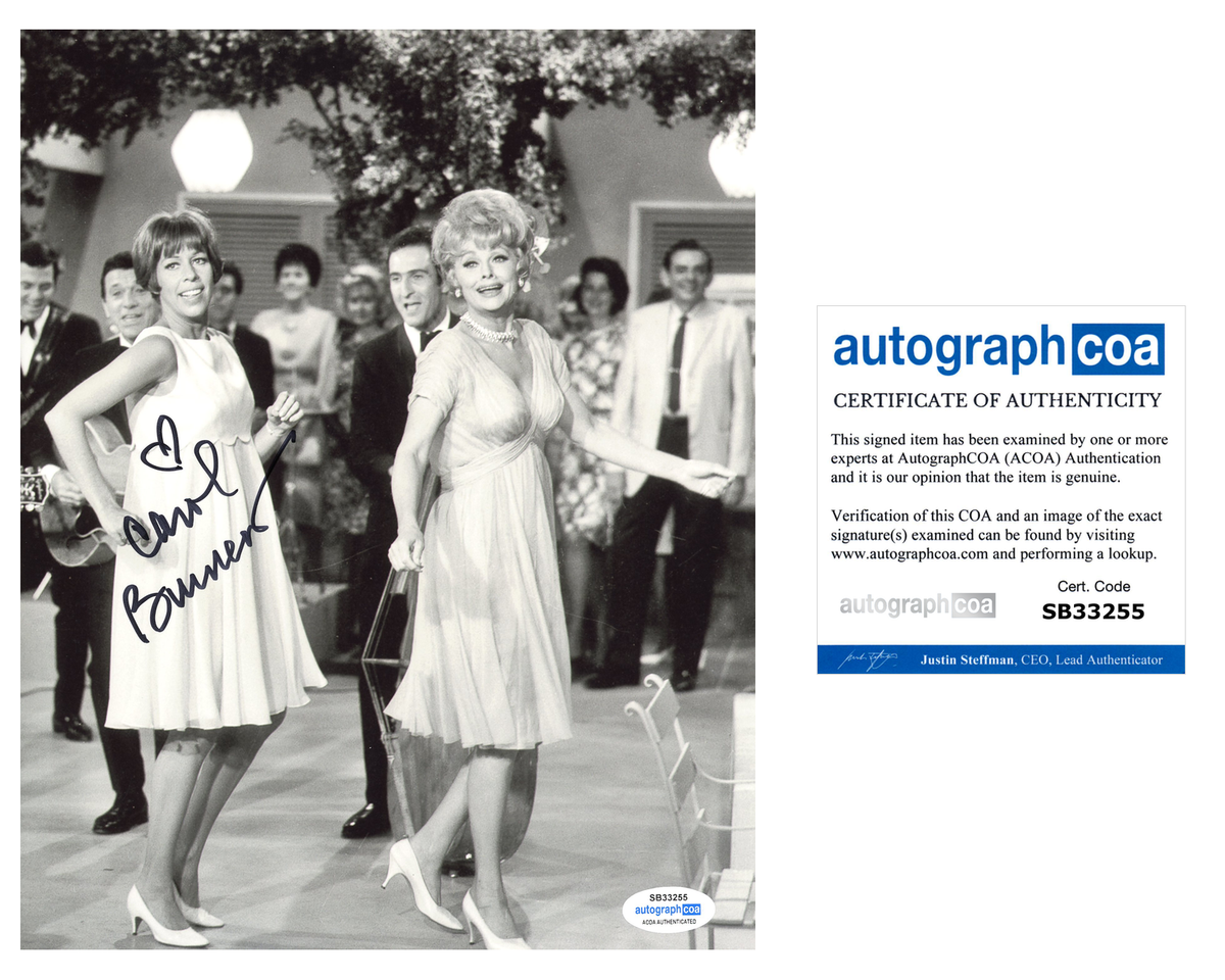 Carol Burnett Signed Autograph 8x10 Photo ACOA | Outlaw Hobbies ...