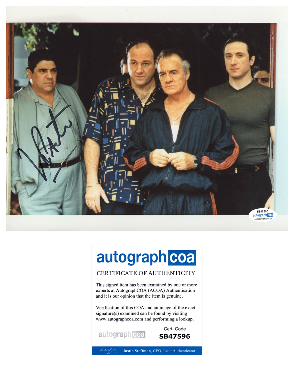 Vincent Pastore Sopranos Signed Autograph 8x10 Photo ACOA | Outlaw ...