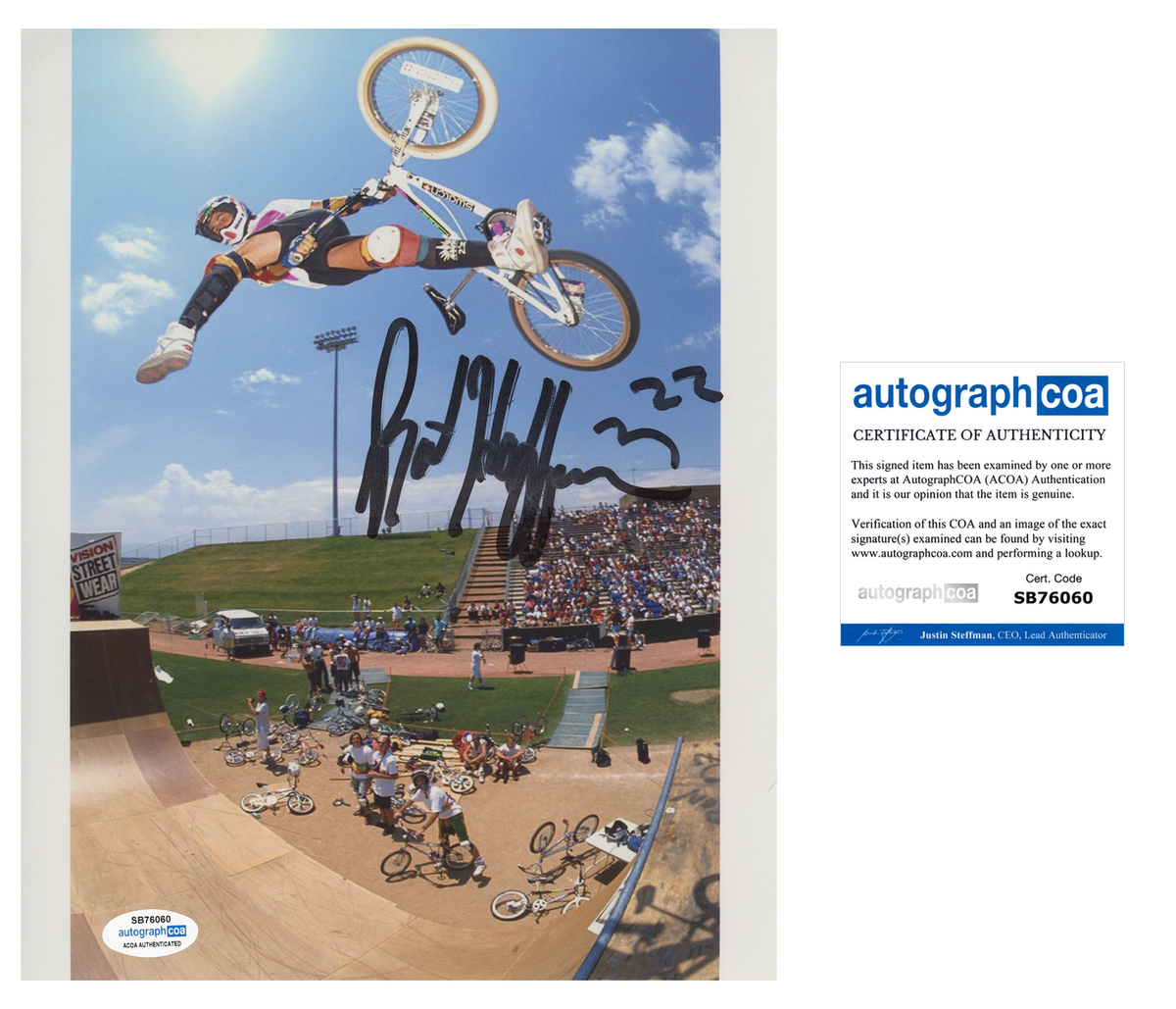 Mat Hoffman BMX Signed Autograph 8x10 Photo ACOA | Outlaw Hobbies ...