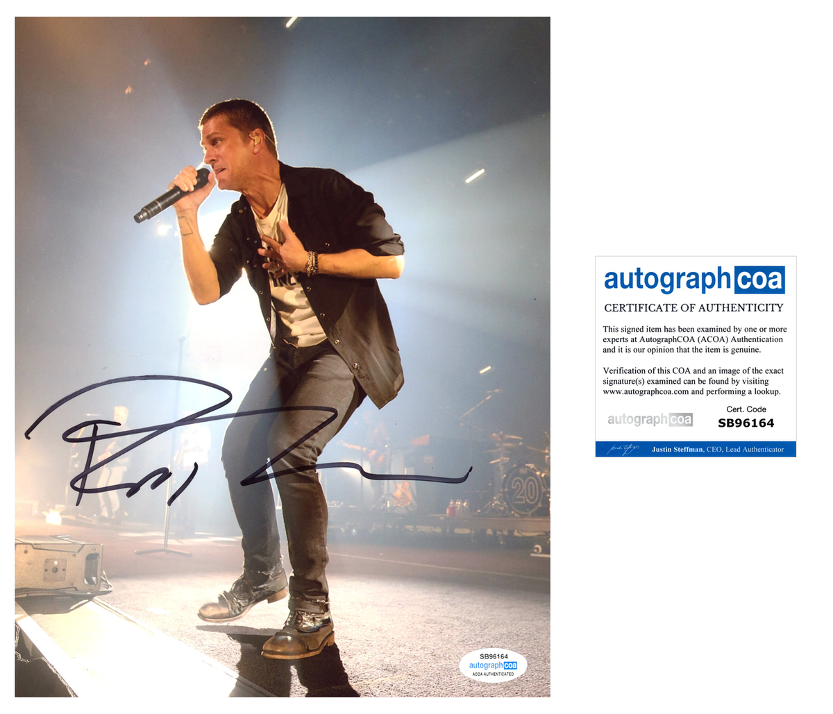 Rob Thomas Matchbox Twenty Signed Autograph 8x10 Photo ACOA | Outlaw ...