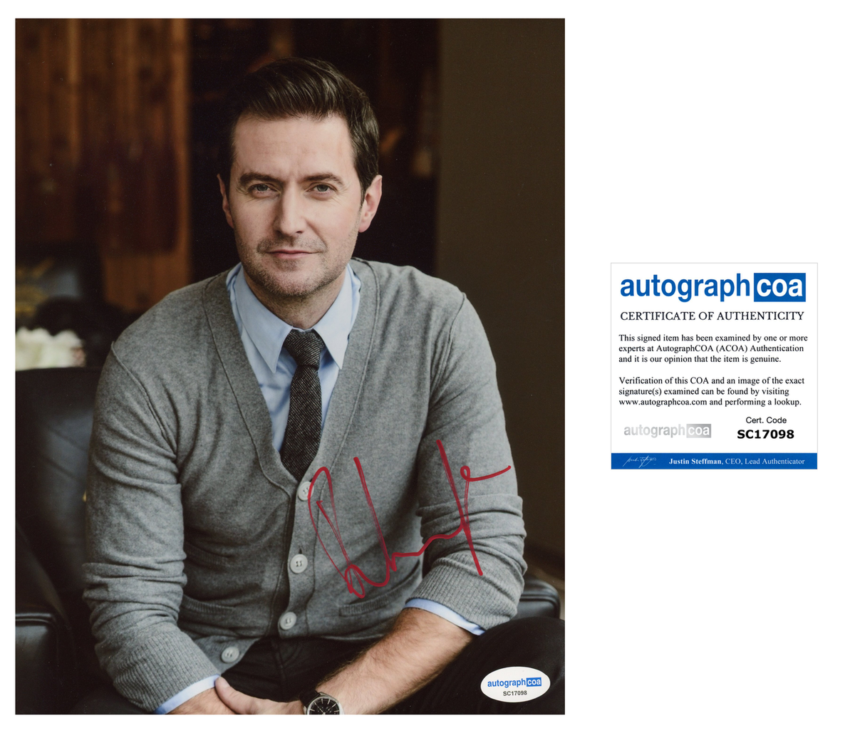 Richard Armitage North by Northwest Signed Autograph 8x10 Photo ACOA ...