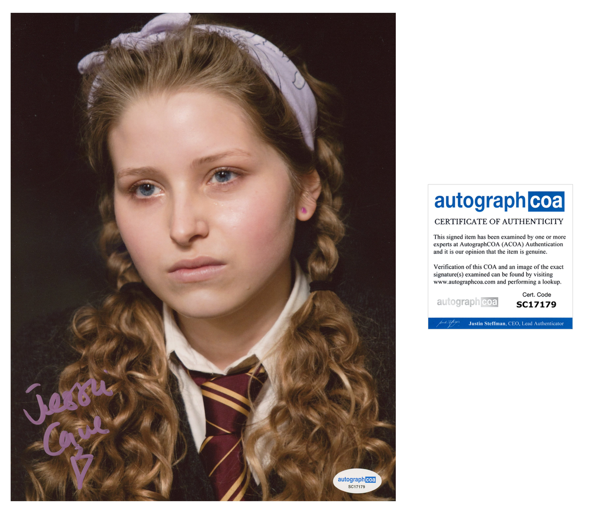 Jessie Cave Harry Potter Signed Autograph 8x10 Photo ACOA | Outlaw ...