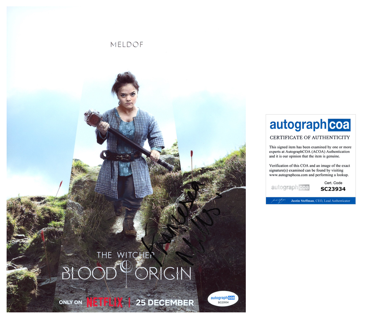 Francesca Mills Witcher Signed Autograph 8x10 Photo ACOA | Outlaw ...