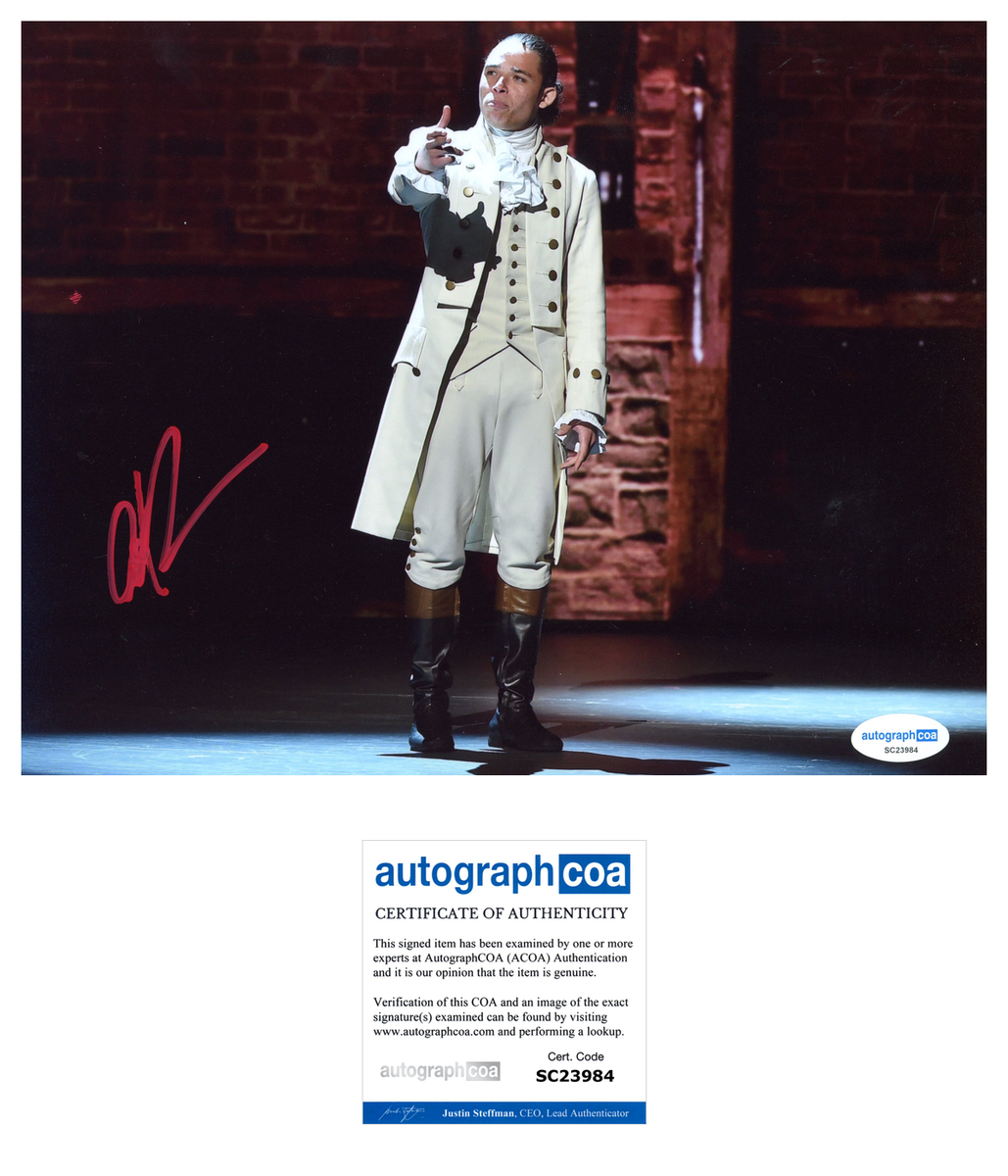 Anthony Ramos Hamilton Signed Autograph 8x10 Photo ACOA | Outlaw ...