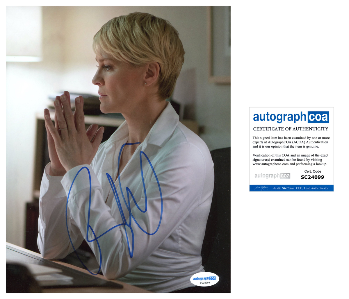 Robin Wright House of Cards Signed Autograph 8x10 Photo ACOA | Outlaw ...