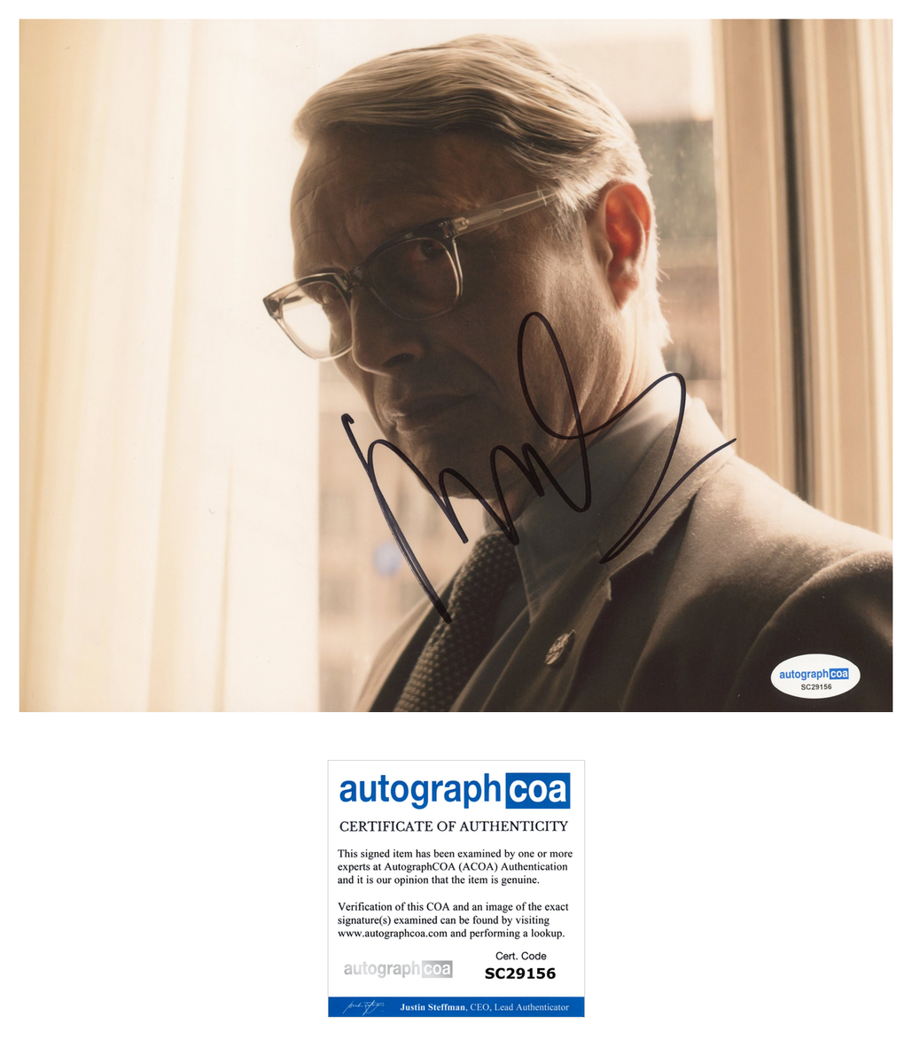 Mads Mikkelsen Indiana Jones Signed Autograph 8x10 Photo ACOA | Outlaw ...