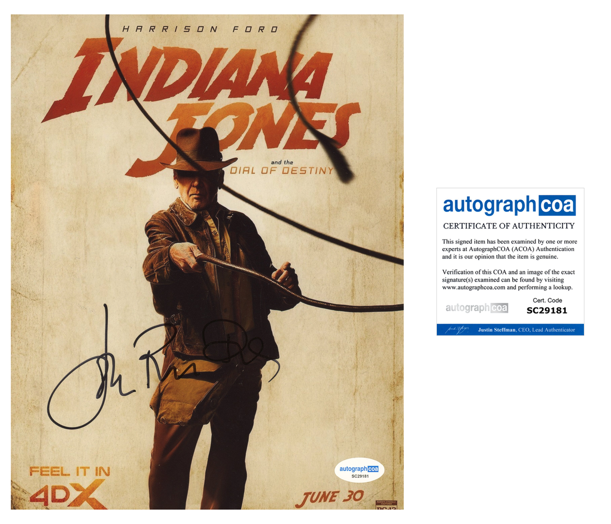 John Rhys Davies Indiana Jones Signed Autograph 8x10 Photo ACOA ...