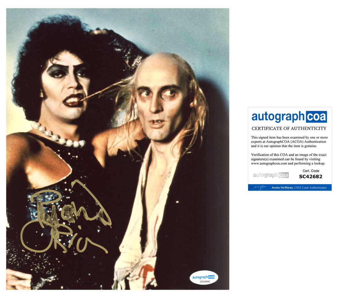 Richard O'Brien Rocky Horror Signed Autograph 8x10 Photo ACOA | Outlaw ...