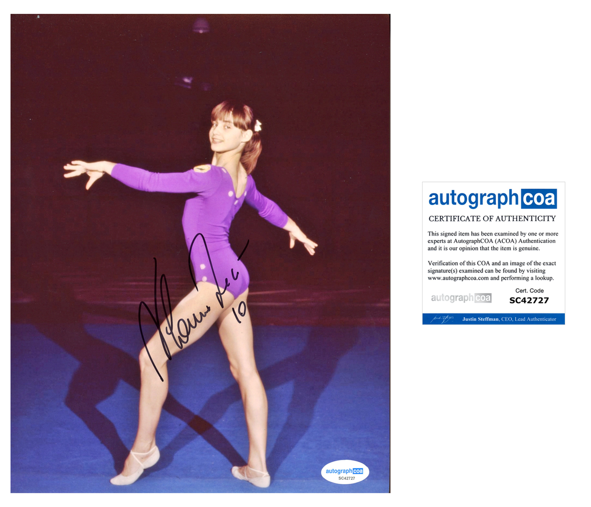 Nadia Comaneci Olympian Olympics Signed Autograph 8x10 Photo ACOA ...