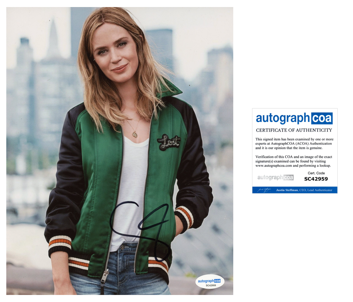 Emily Blunt Sexy Signed Autograph 8x10 Photo ACOA | Outlaw Hobbies ...