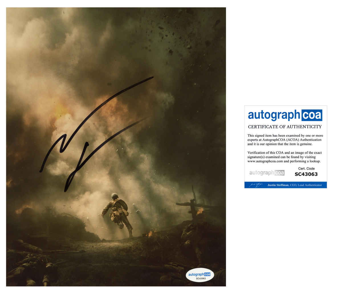 Andrew Garfield Hacksaw Ridge Signed Autograph 8x10 Photo ACOA | Outlaw ...