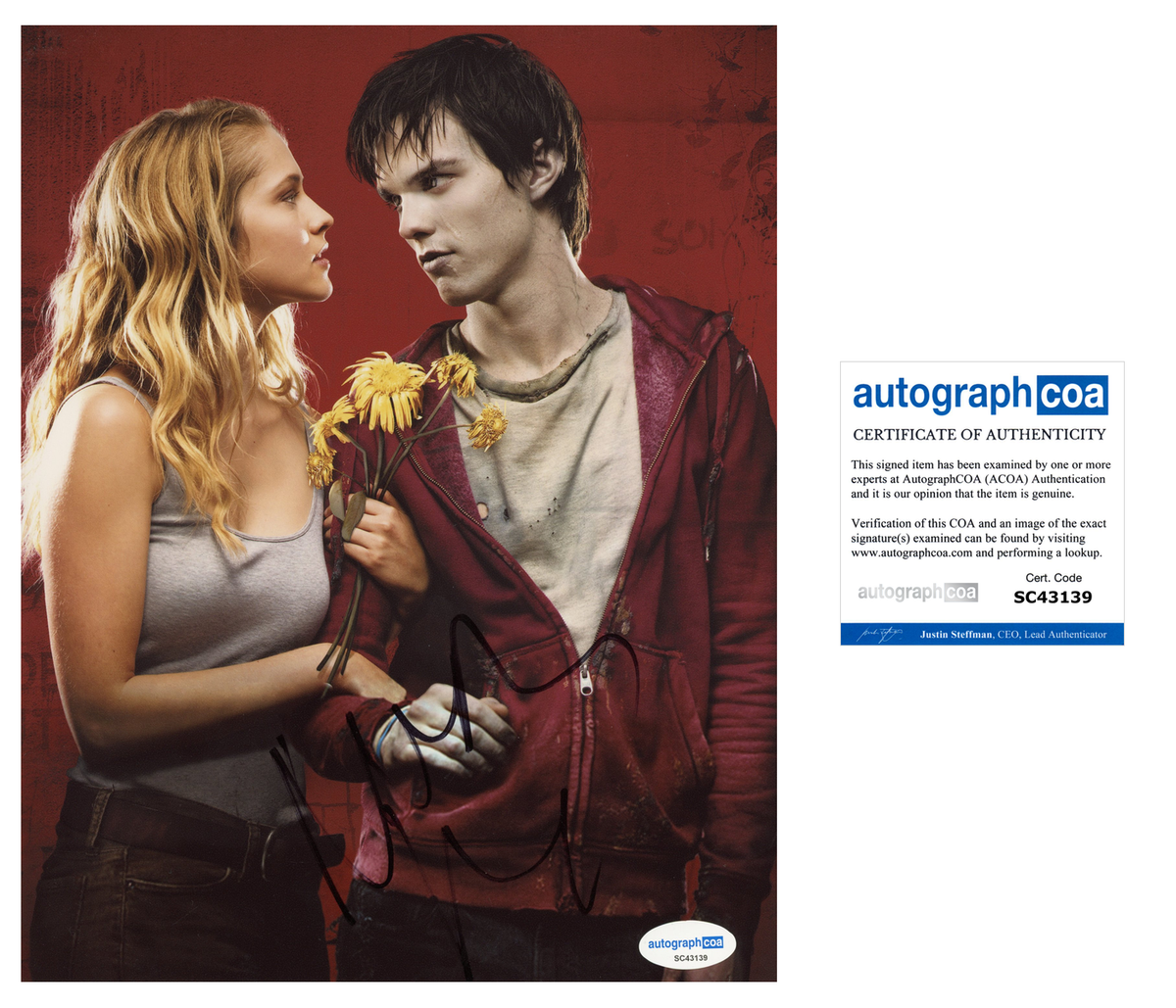 Nicholas Hoult Warm Bodies Signed Autograph 8x10 Photo ACOA | Outlaw ...