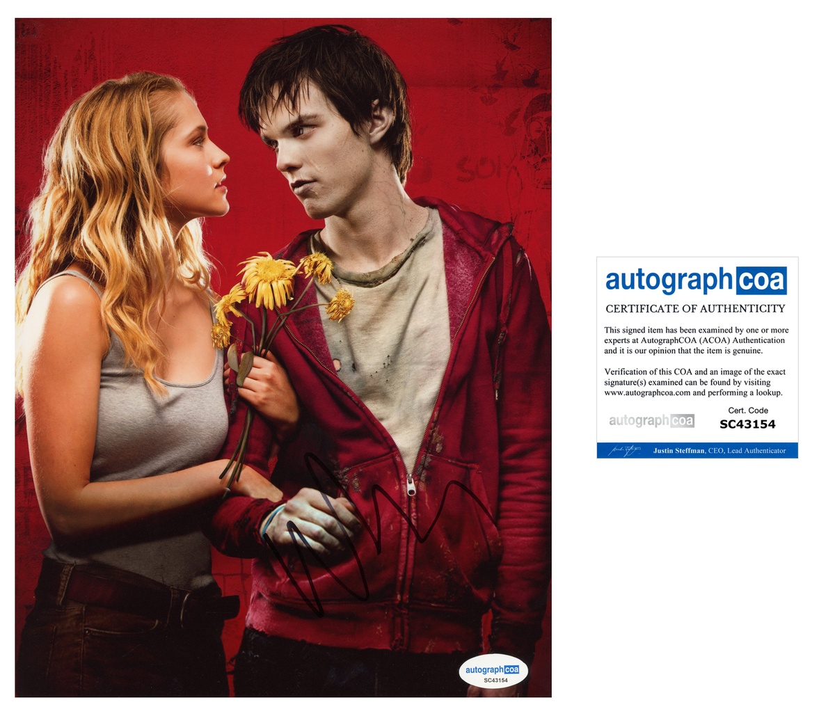 Nicholas Hoult Warm Bodies Signed Autograph 8x10 Photo ACOA | Outlaw ...