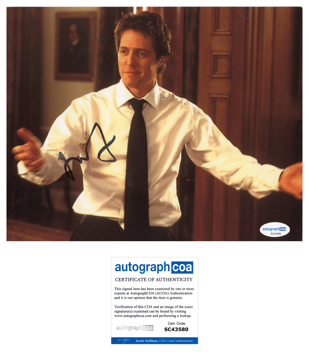 Hugh Grant Love Actually Signed Autograph 8x10 Photo ACOA | Outlaw ...