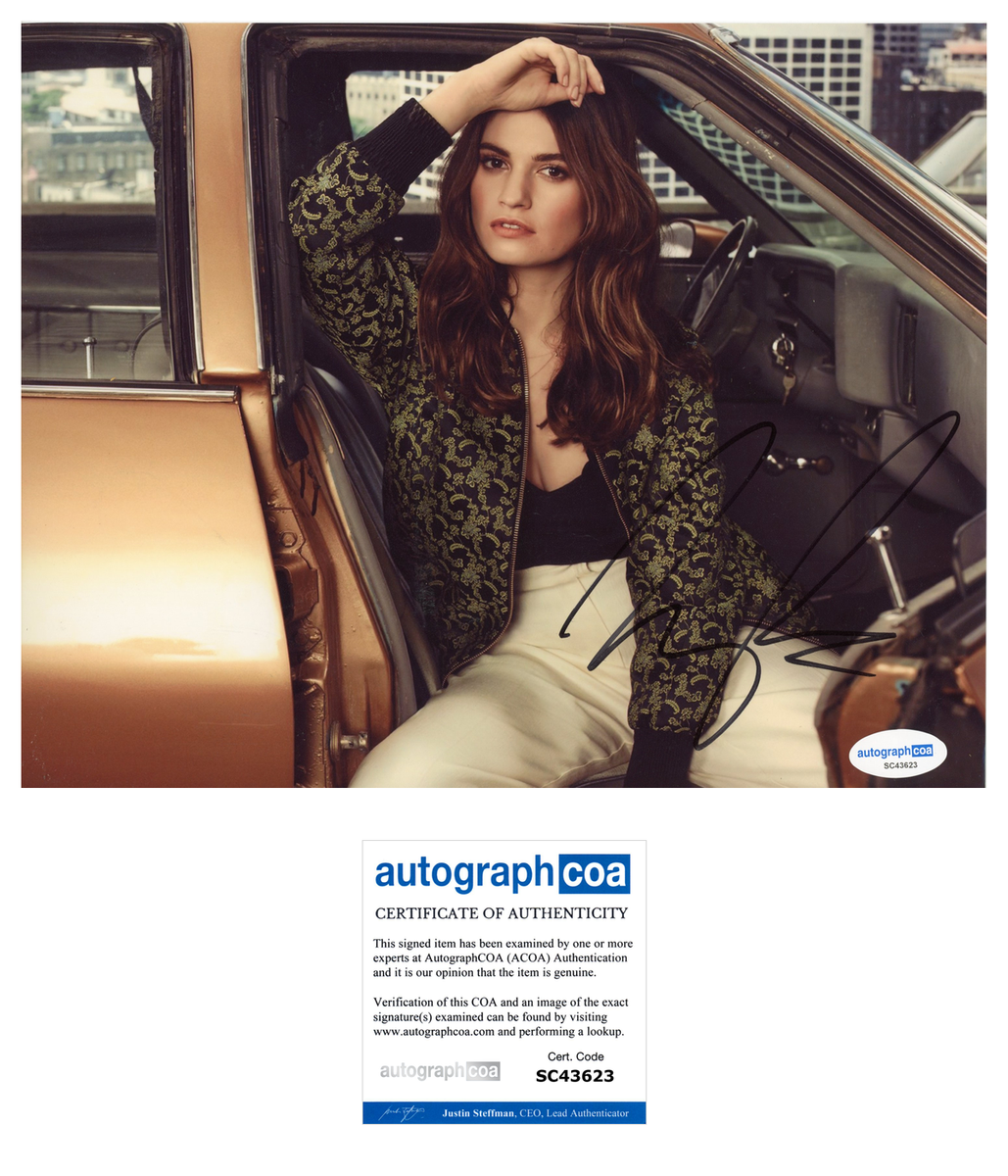 Lily James Sexy Signed Autograph 8x10 Photo ACOA | Outlaw Hobbies ...