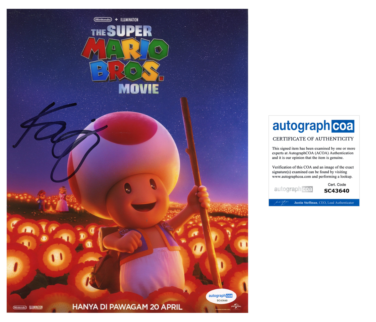 Keegan Michael Key Super Mario Bros Signed Autograph 8x10 Photo ACOA ...