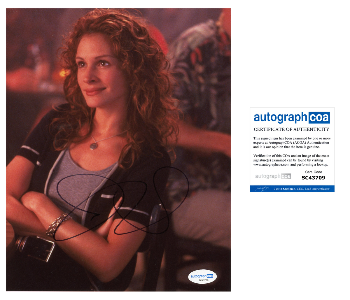 Julia Roberts My best Friend's Wedding Signed Autograph 8x10 Photo ACOA ...