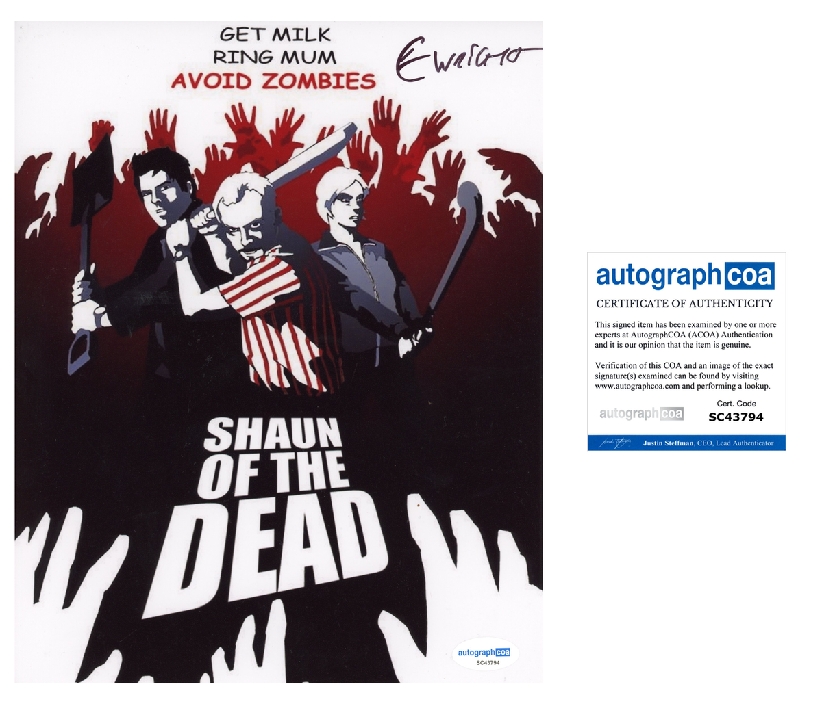 Edgar Wright Shaun of the Dead Signed Autograph 8x10 Photo ACOA ...