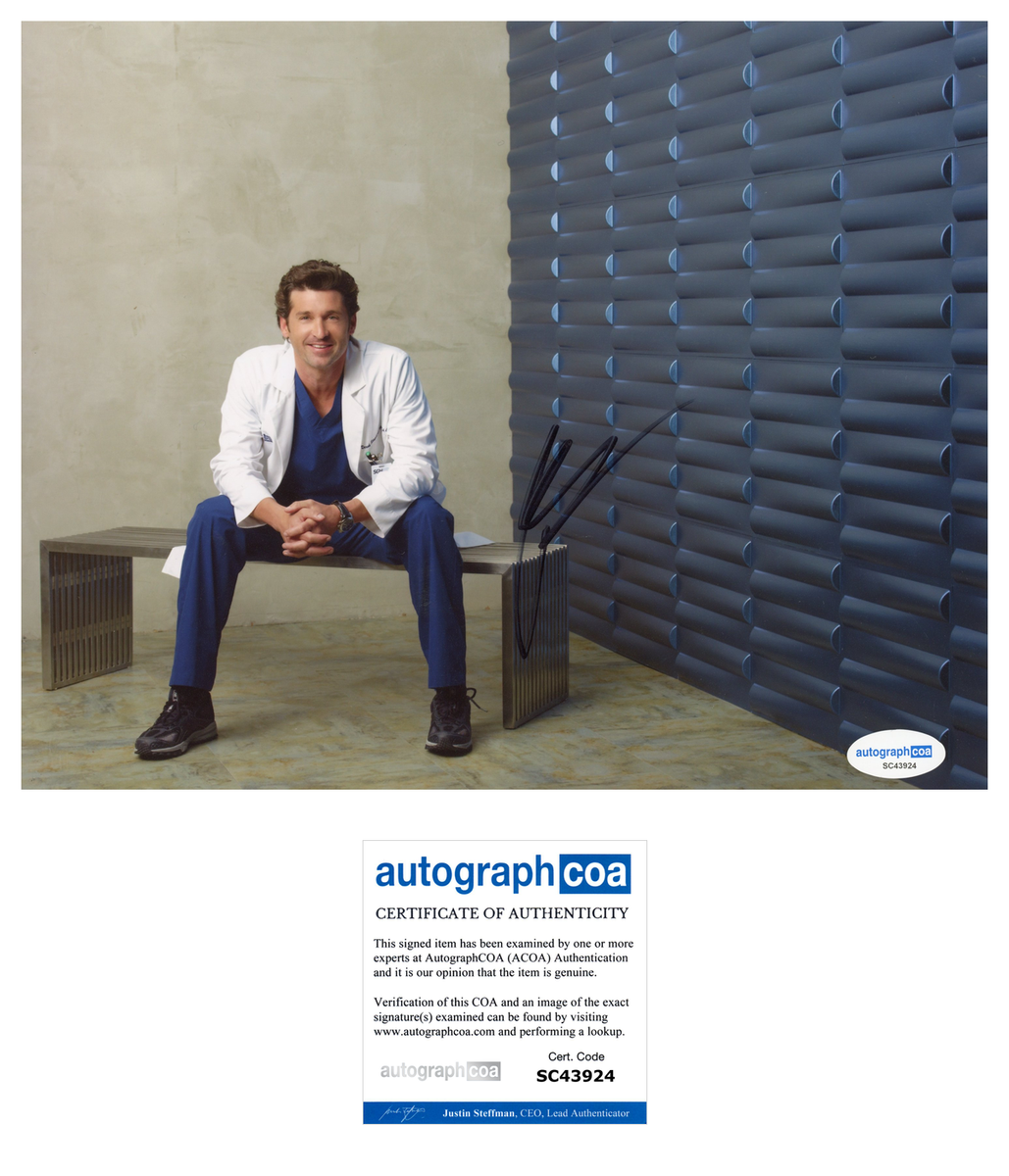 Patrick Dempsey Grey's Anatomy Signed Autograph 8x10 Photo ACOA ...