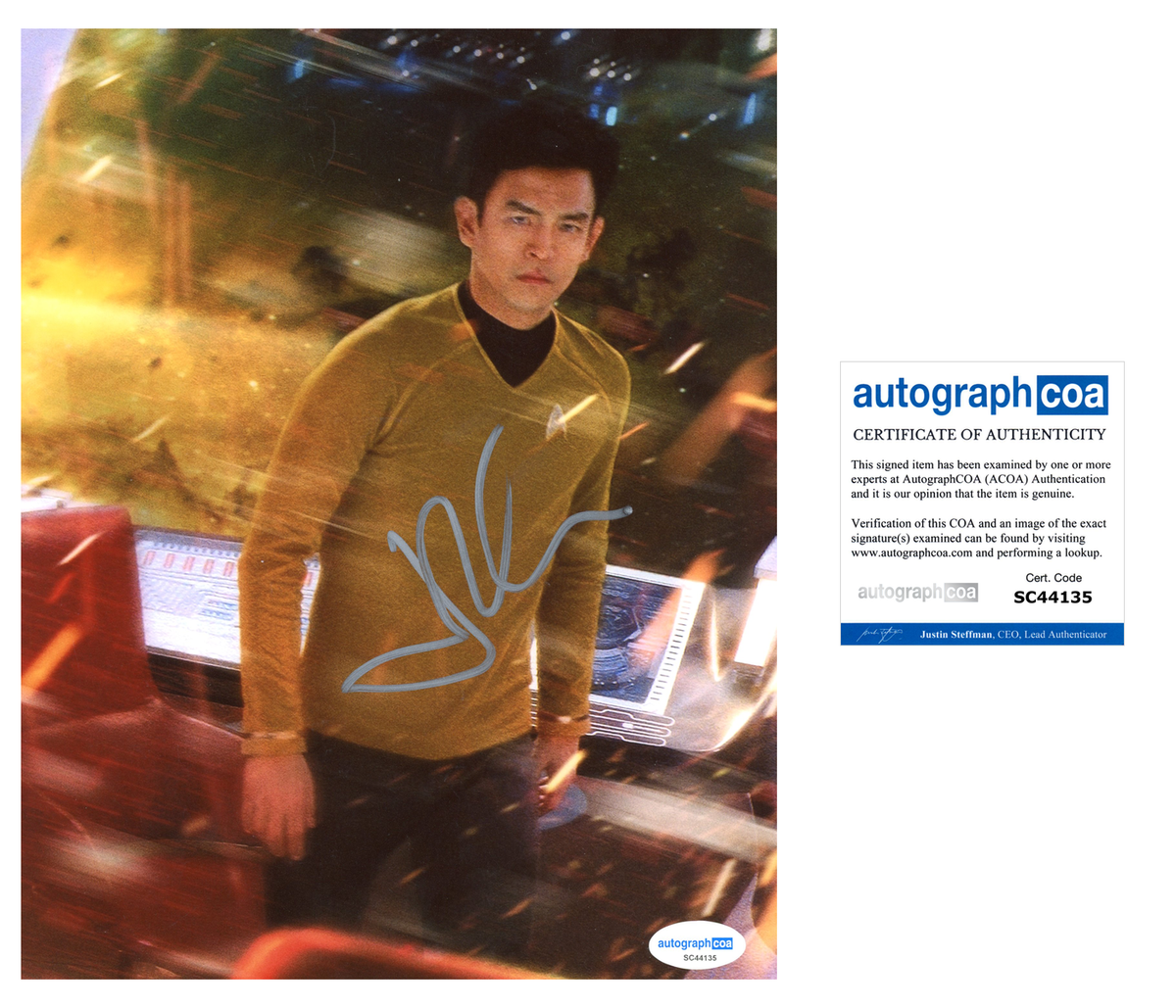 John Cho Star Trek Signed Autograph 8x10 Photo ACOA | Outlaw Hobbies ...