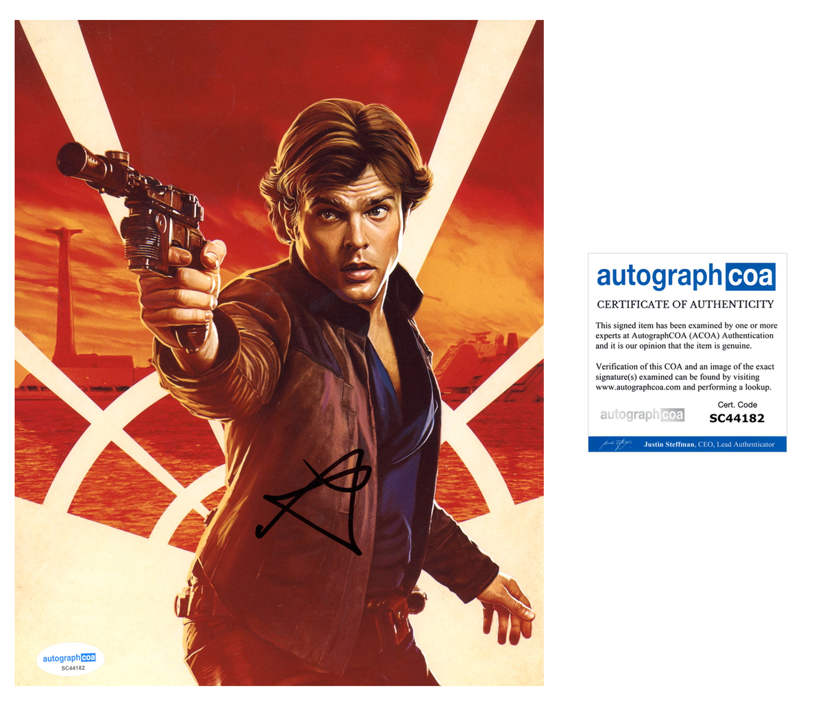 Alden Ehrenreich Solo Signed Autograph 8x10 Photo ACOA | Outlaw Hobbies ...