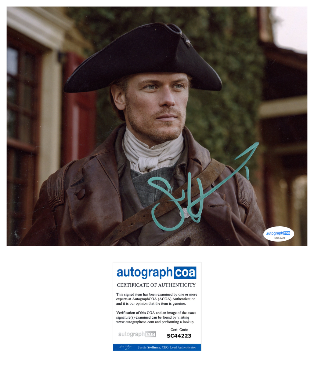 Sam Heughan Outlander Signed Autograph 8x10 Photo ACOA | Outlaw Hobbies ...