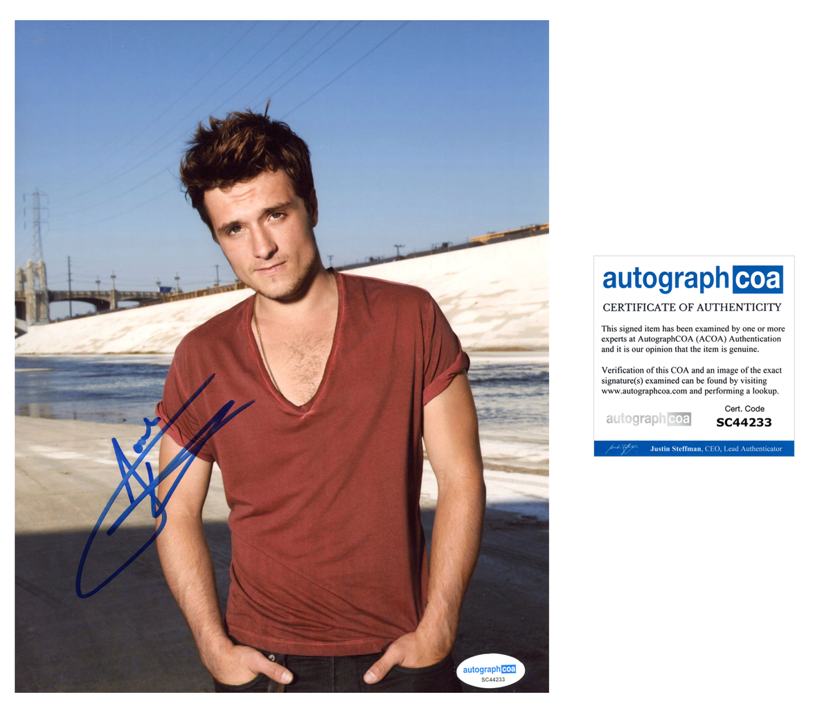 Josh Hutcherson Hunger Games Signed Autograph 8x10 Photo ACOA | Outlaw ...