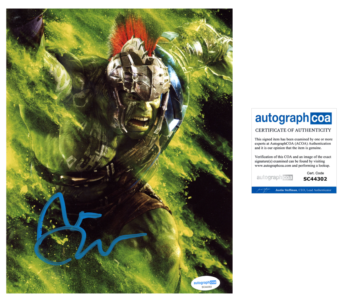 Mark Ruffalo Hulk Signed Autograph 8x10 Photo ACOA | Outlaw Hobbies ...