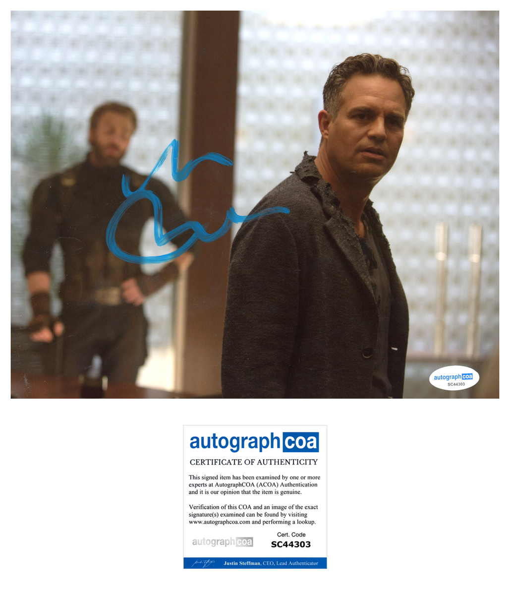 Mark Ruffalo Hulk Signed Autograph 8x10 Photo ACOA | Outlaw Hobbies ...