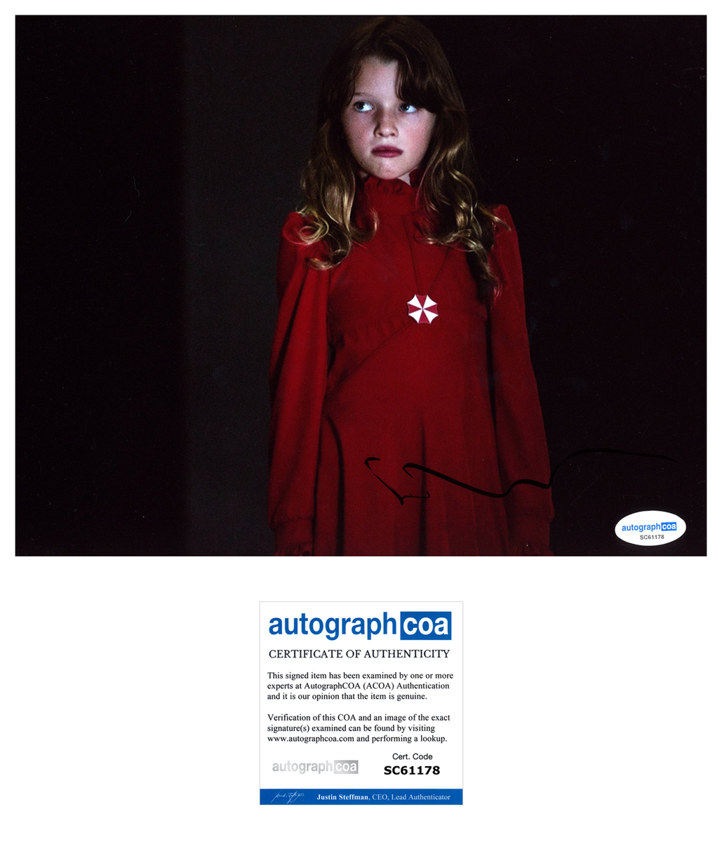 Ever Anderson Resident Evil Signed Autograph 8x10 Photo ACOA– Outlaw ...
