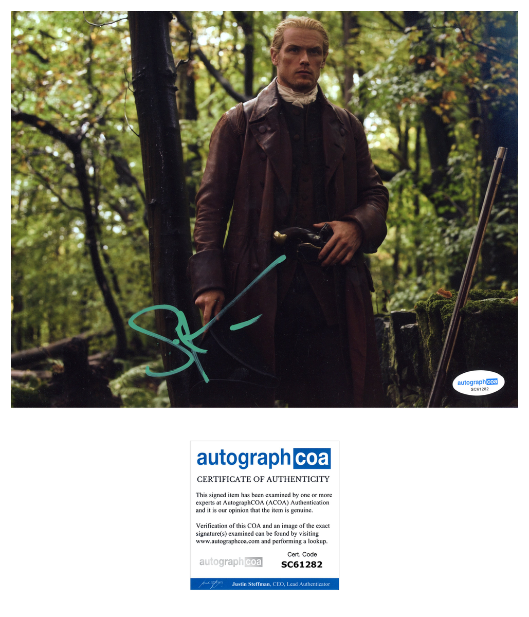 Sam Heughan Outlander Signed Autograph 8x10 Photo ACOA | Outlaw Hobbies ...
