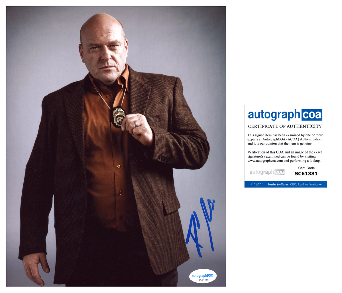 Dean Norris Breaking Bad Signed Autograph 8x10 photo ACOA | Outlaw ...
