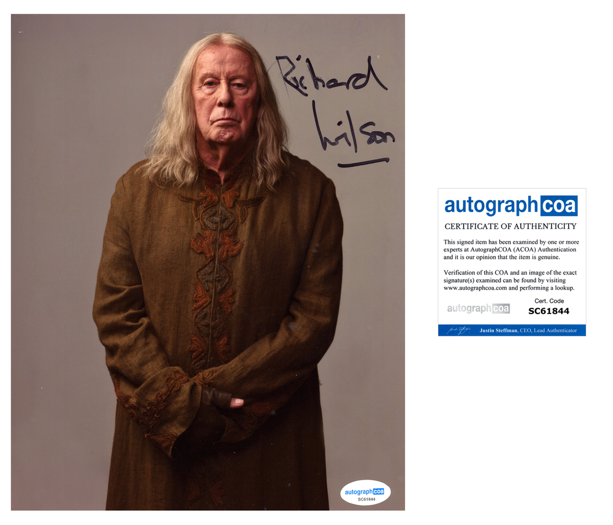 Richard Wilson Merlin Signed Autograph 8x10 Photo ACOA– Outlaw Hobbies ...