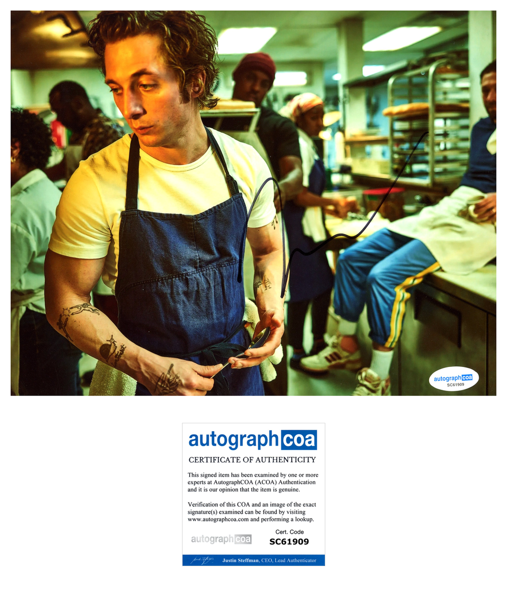 Jeremy Allen White The Bear Signed Autograph 8x10 Photo ACOA | Outlaw ...