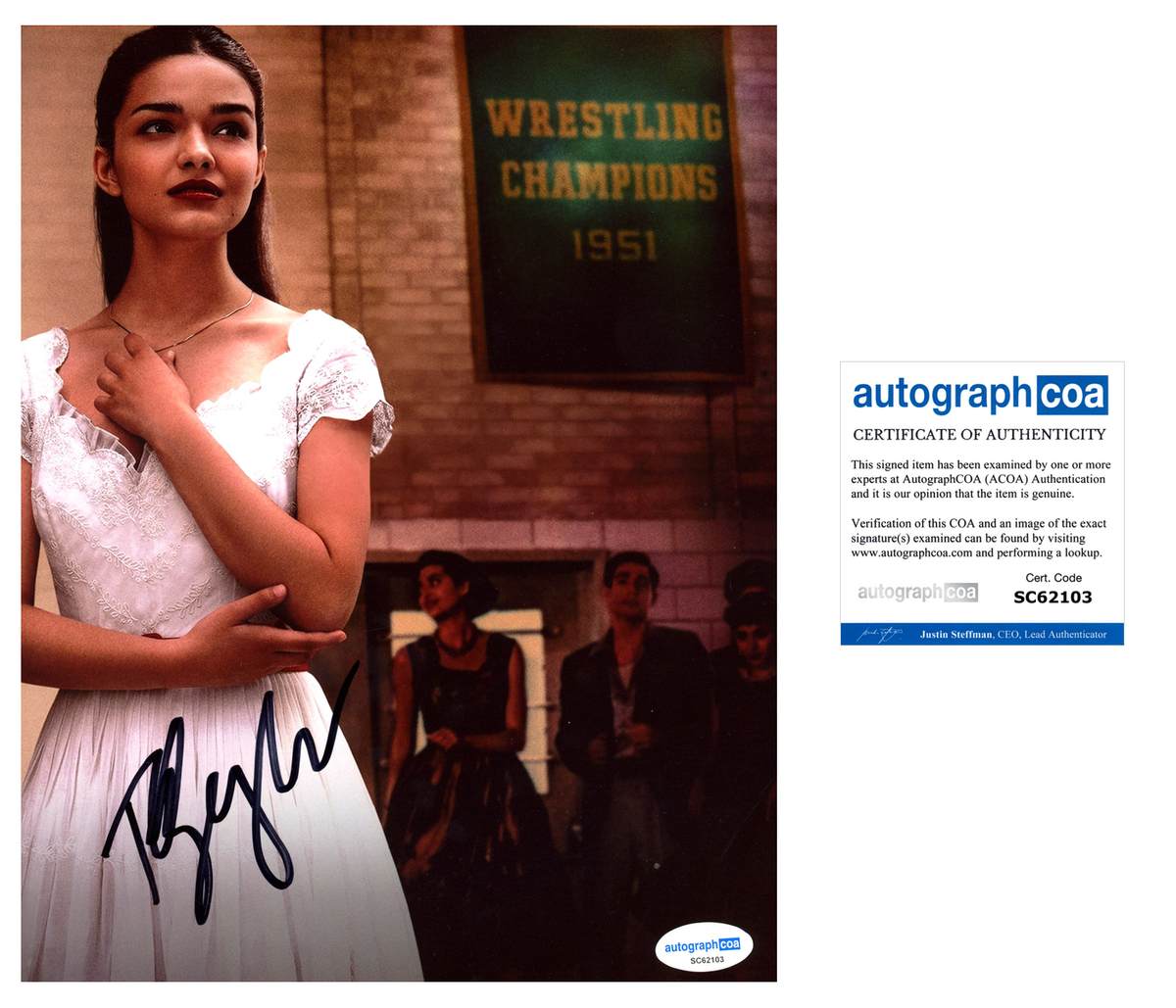 Rachel Zegler West Side Story Signed Autograph 8x10 Photo ACOA | Outlaw ...