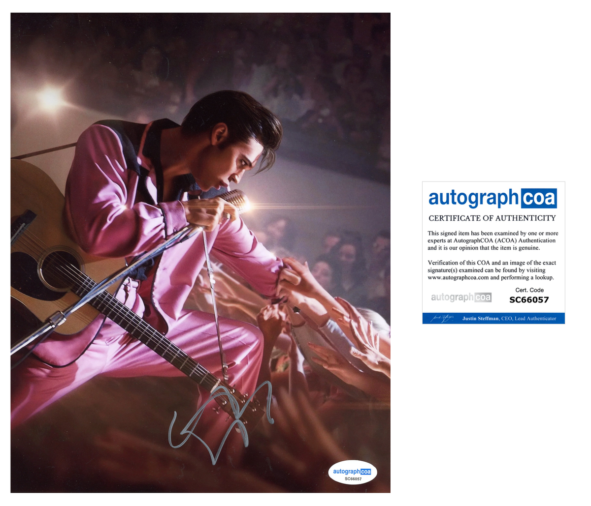 Austin Butler Elvis Signed Autograph 8x10 Photo ACOA | Outlaw Hobbies ...