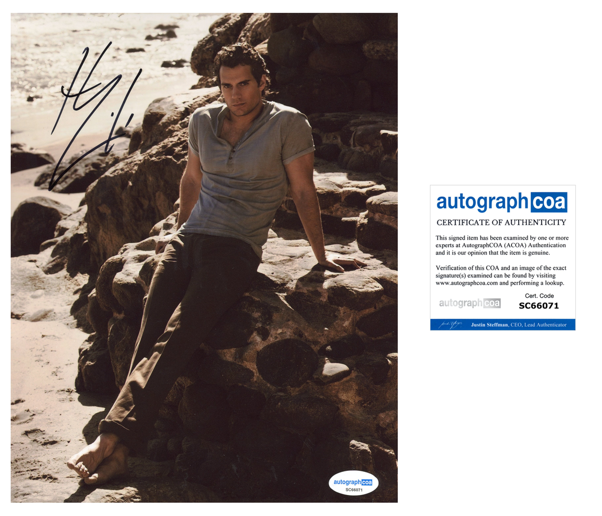 Henry Cavill Superman Signed Autograph 8x10 Photo ACOA | Outlaw Hobbies ...